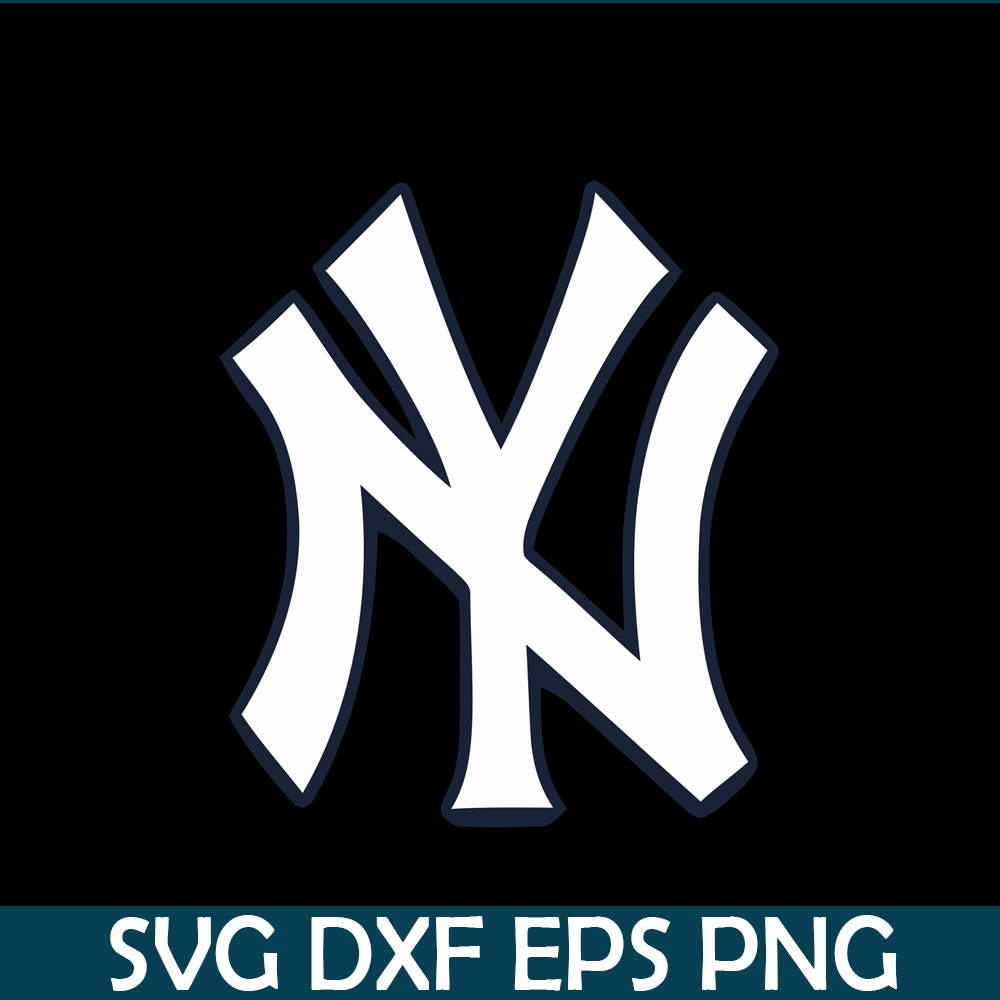 NewYork Yankees White Logo SVG, Major League Baseball SVG, B | Inspire ...