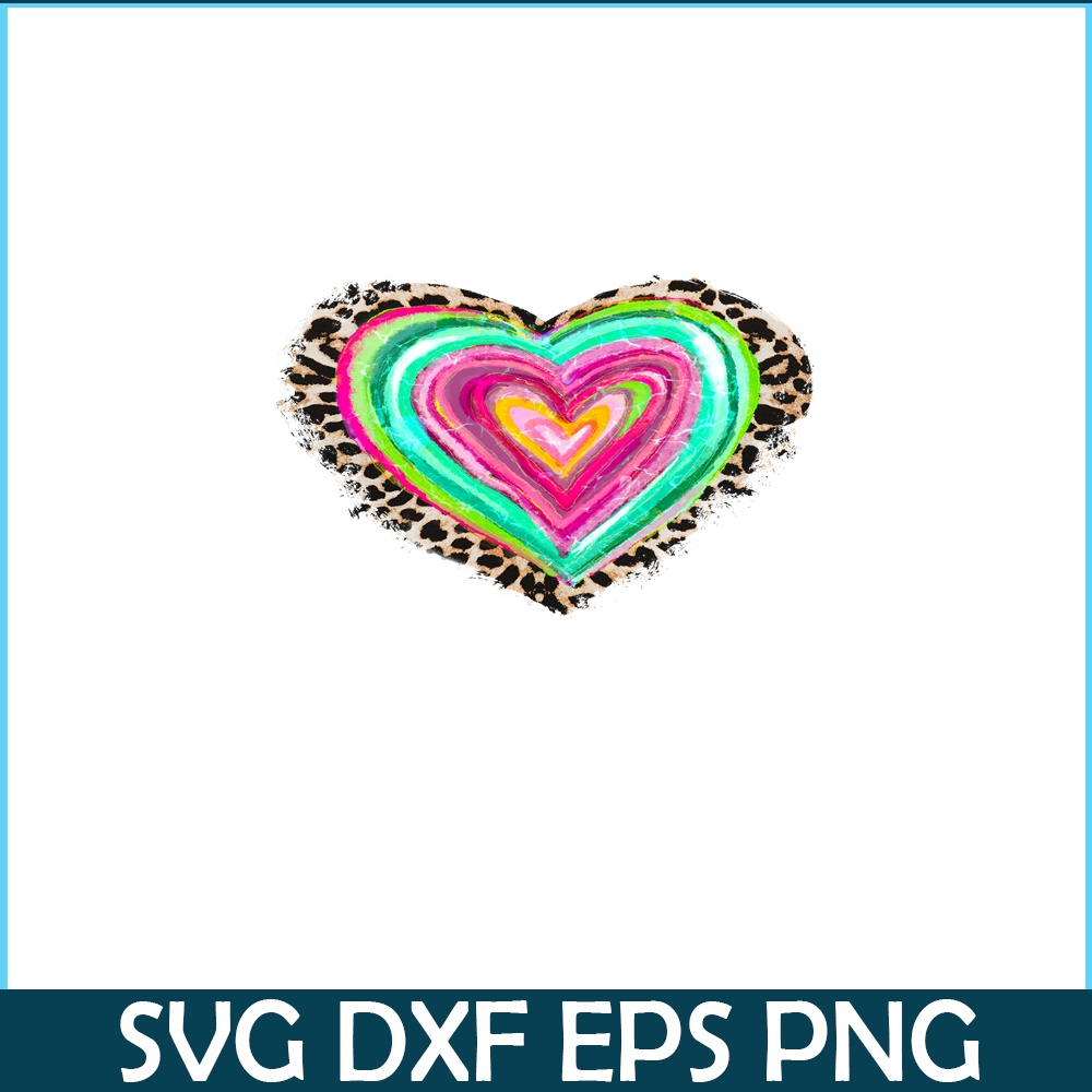 Leopard Colorful Hearts PNG, Sweet Valentine PNG, Valentine - Inspire ...