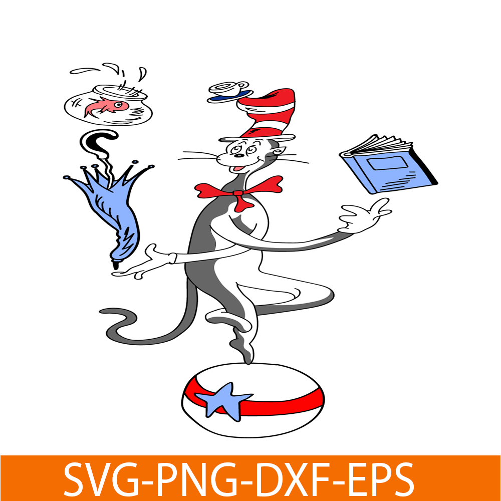The Cat Performs Circus SVG, Dr Seuss SVG, Cat In The Hat SV | Inspire ...