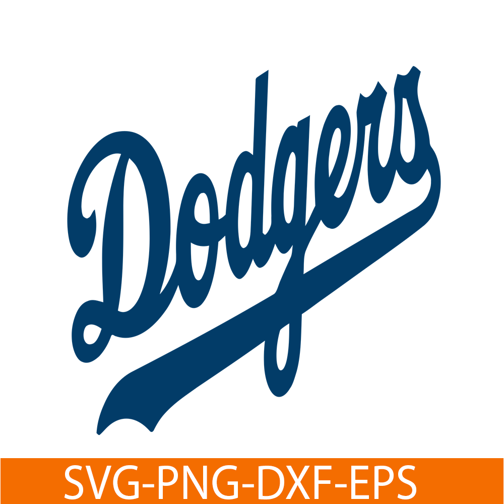 Dodgers The Blue Text SVG, Major League Baseball SVG, MLB Lo | Inspire ...