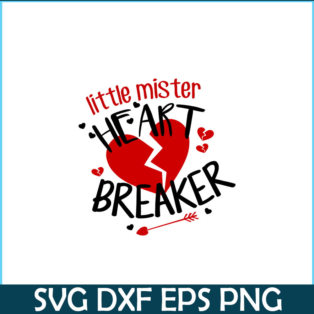 Little Mister Heart Breaker PNG, Break Valentine PNG, Valent - Inspire ...