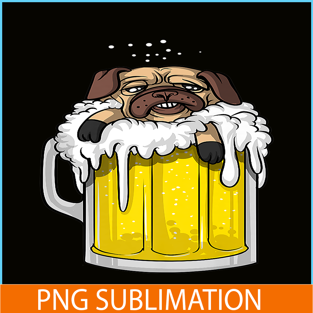 Pug Dog Beer Drinking Party PNG Beer And Pug Dog PNG Drunk D - Inspire ...