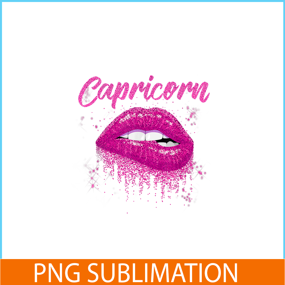 Capricorn Zodiac Birthday PNG Pink Lips PNG Zodiac Sign PNG - Inspire ...