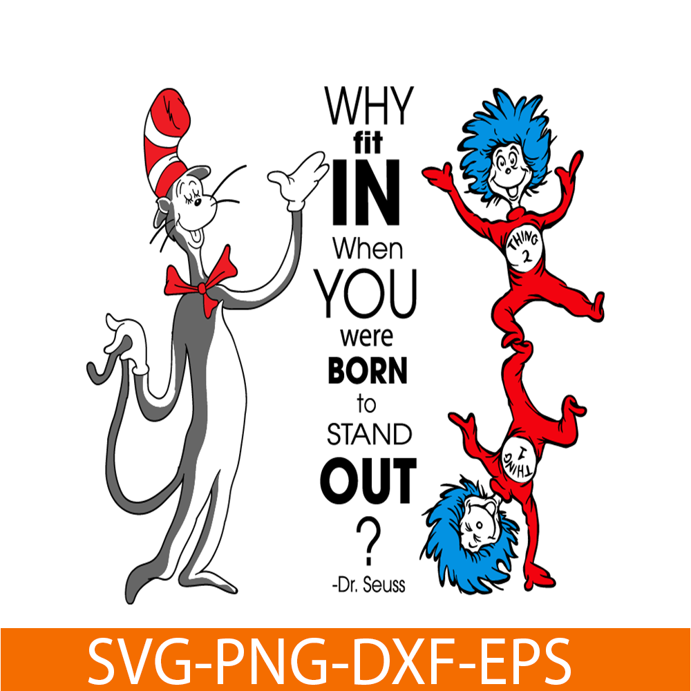 Why Fit In SVG, Dr Seuss SVG, Dr Seuss Quotes SVG DS20512232 | Inspire ...