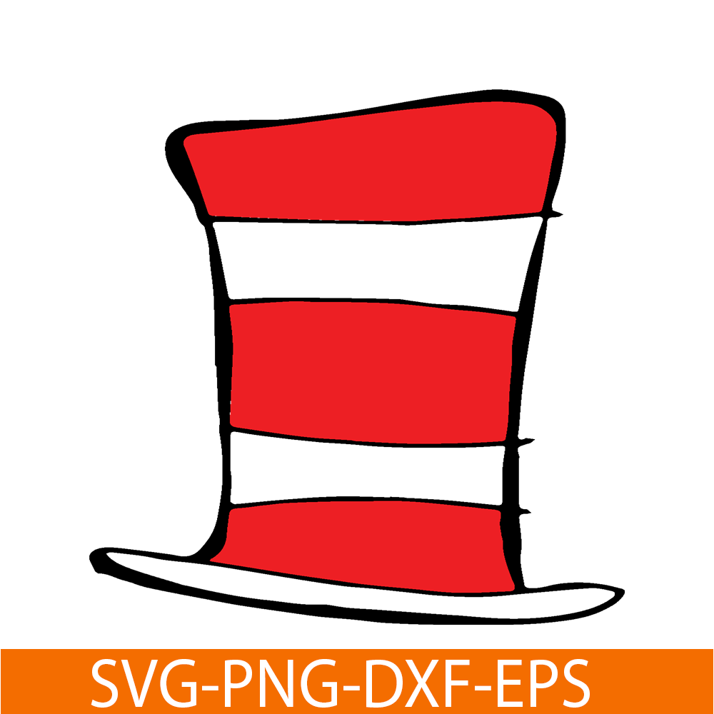 A Red White Hat SVG, Dr Seuss SVG, Cat In The Hat SVG DS2051 - Inspire ...