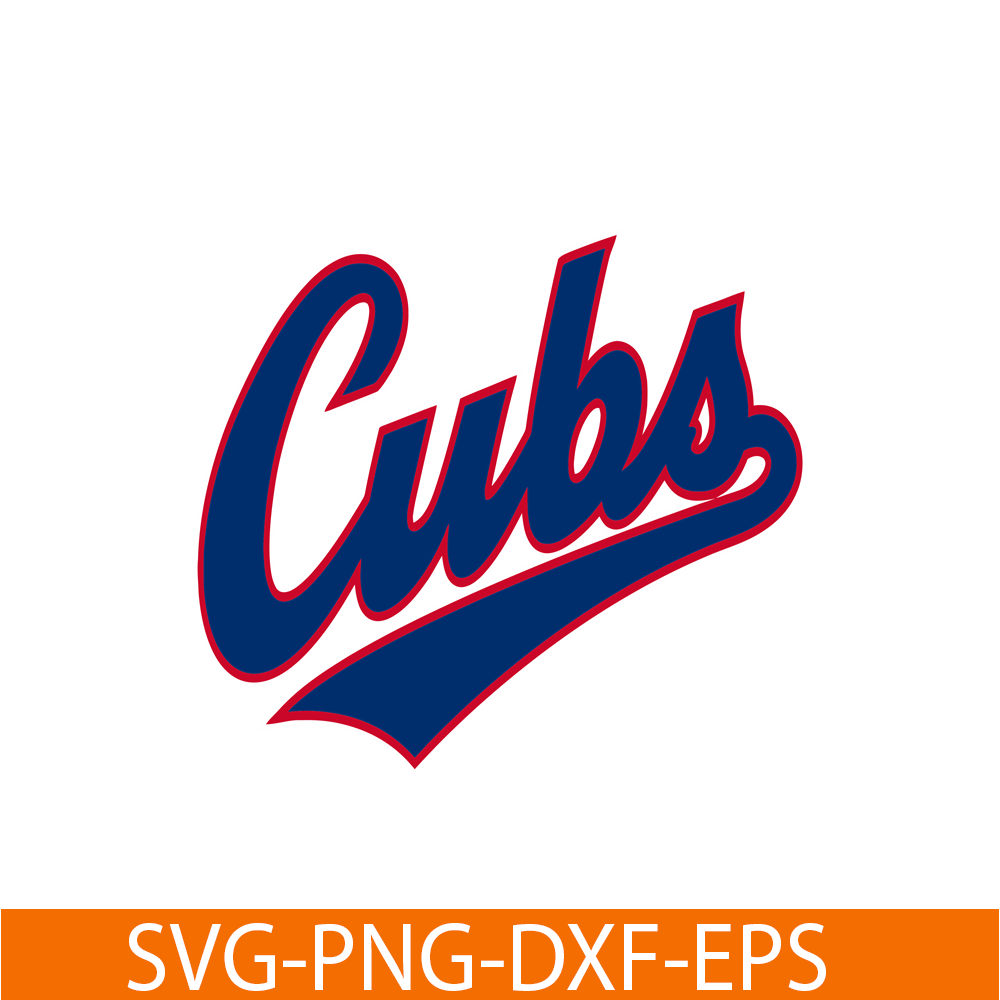 The Cubs Text SVG PNG DXF EPS AI, Major League Baseball SVG, - Inspire ...