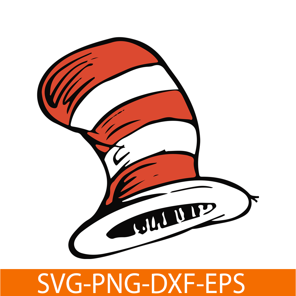Red and white striped hat SVG, Dr Seuss SVG, Cat in the Hat - Inspire ...