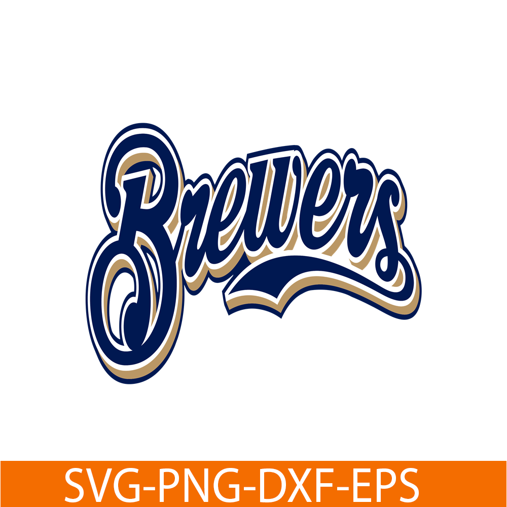 Brewers Blue Text SVG, Major League Baseball SVG, MLB Lovers | Inspire ...