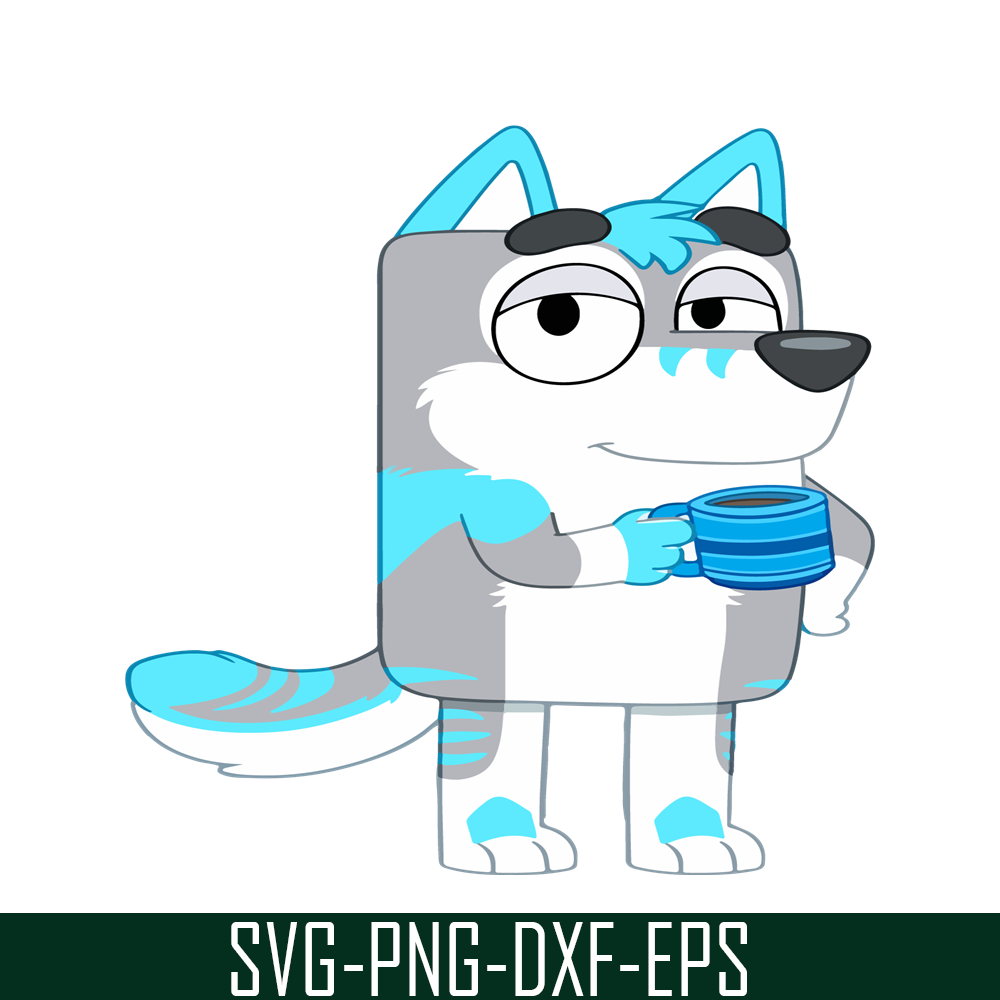 Bluey Blue Color SVG PNG PDF Bluey Cartoon SVG Bluey Vibes S - Inspire ...