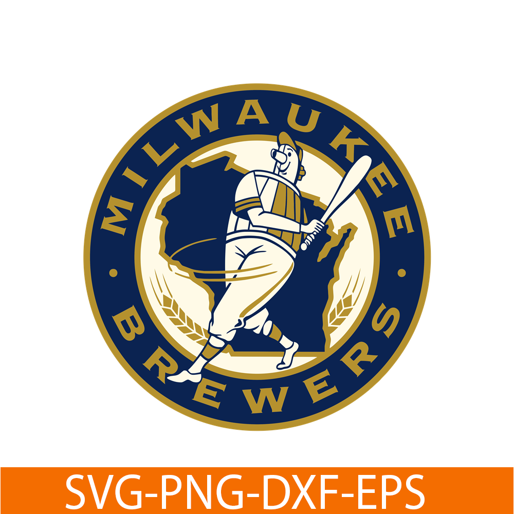 Milwaukee Brewers Golden Logo SVG, Major League Baseball SVG | Inspire ...