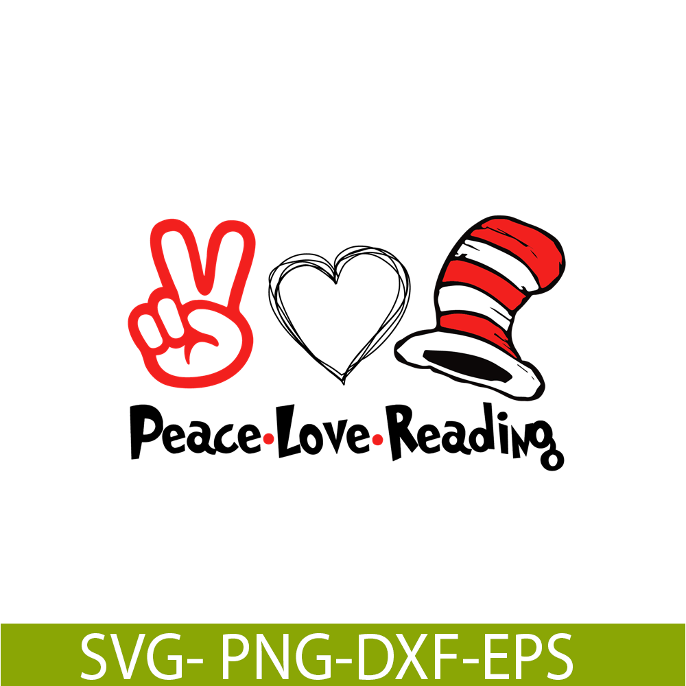 Peace love Reading SVG, Dr Seuss SVG, Dr Seuss quote SVG DS1 - Inspire ...