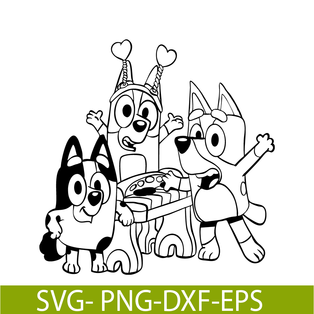 Bluey Playing SVG PNG DXF EPS Bluey Friends SVG Bluey Cartoo - Inspire ...