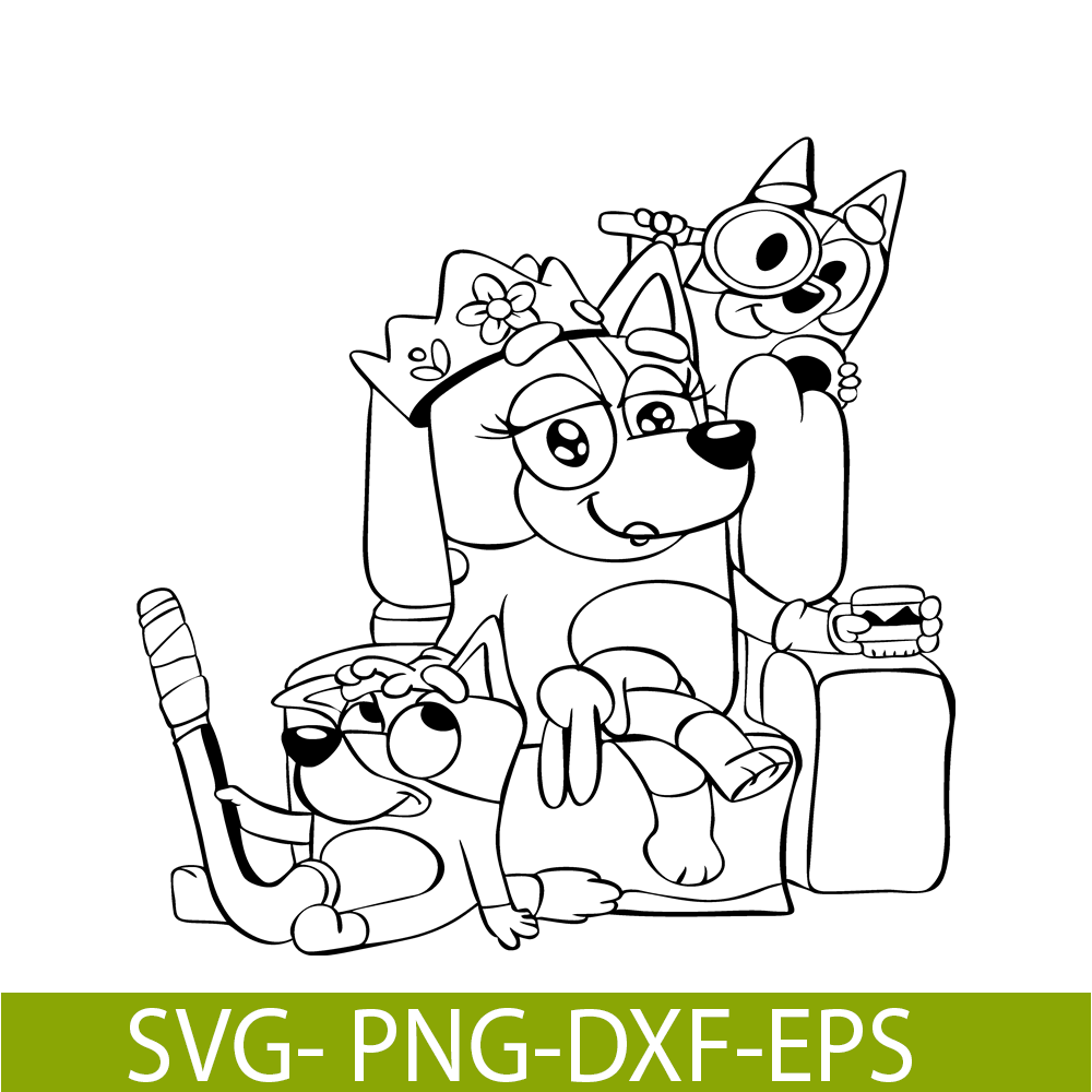Cute Bluey Design SVG PNG DXF EPS Bluey Cartoon SVG Bluey SV - Inspire ...