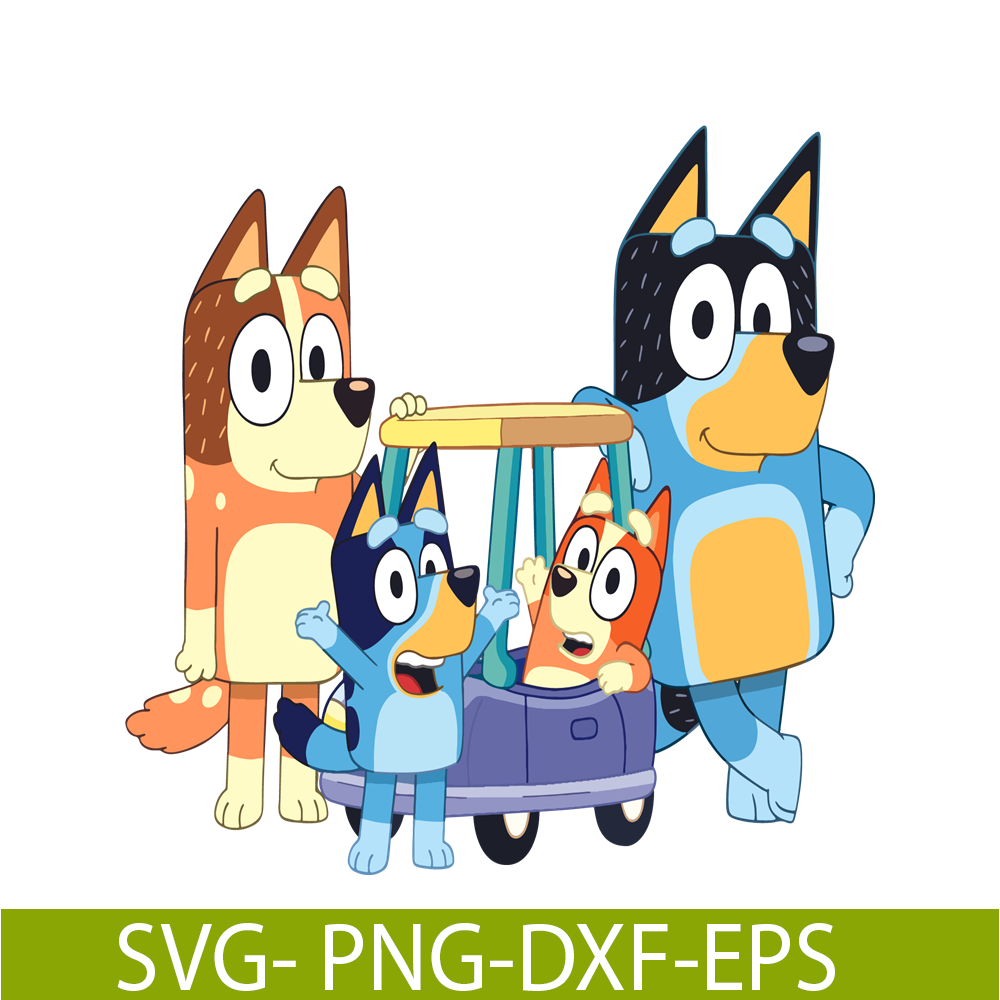 Bluey Family Playing Together SVG PDF PNG Bluey Family SVG B | Inspire ...