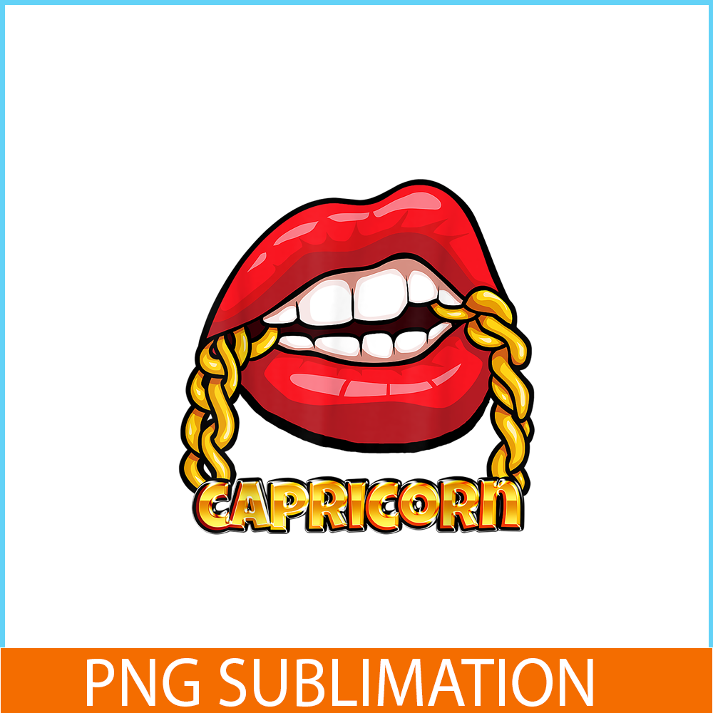 Juicy Lips Gold Chain Capricorn PNG Zodiac Sign PNG Capricor | Inspire ...
