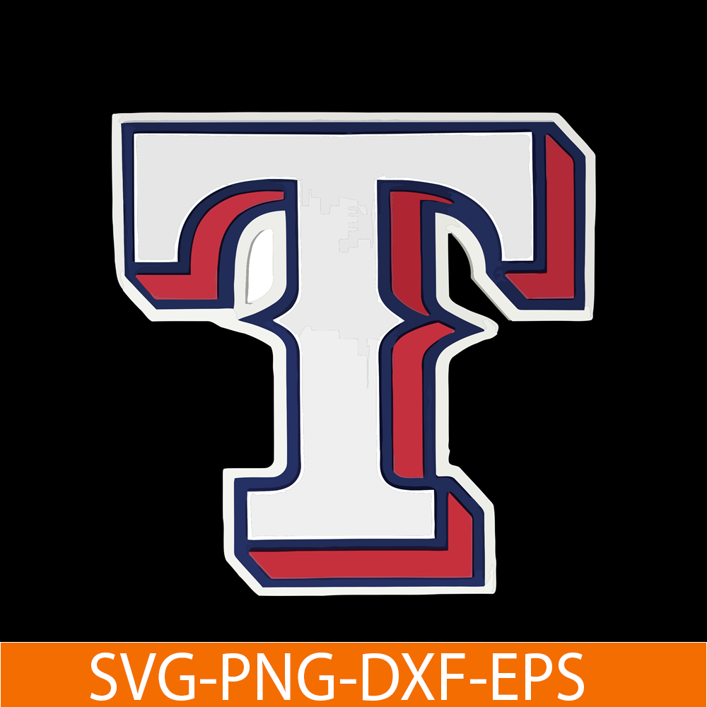 Texas Rangers The White Letter T SVG, Major League Baseball | Inspire ...
