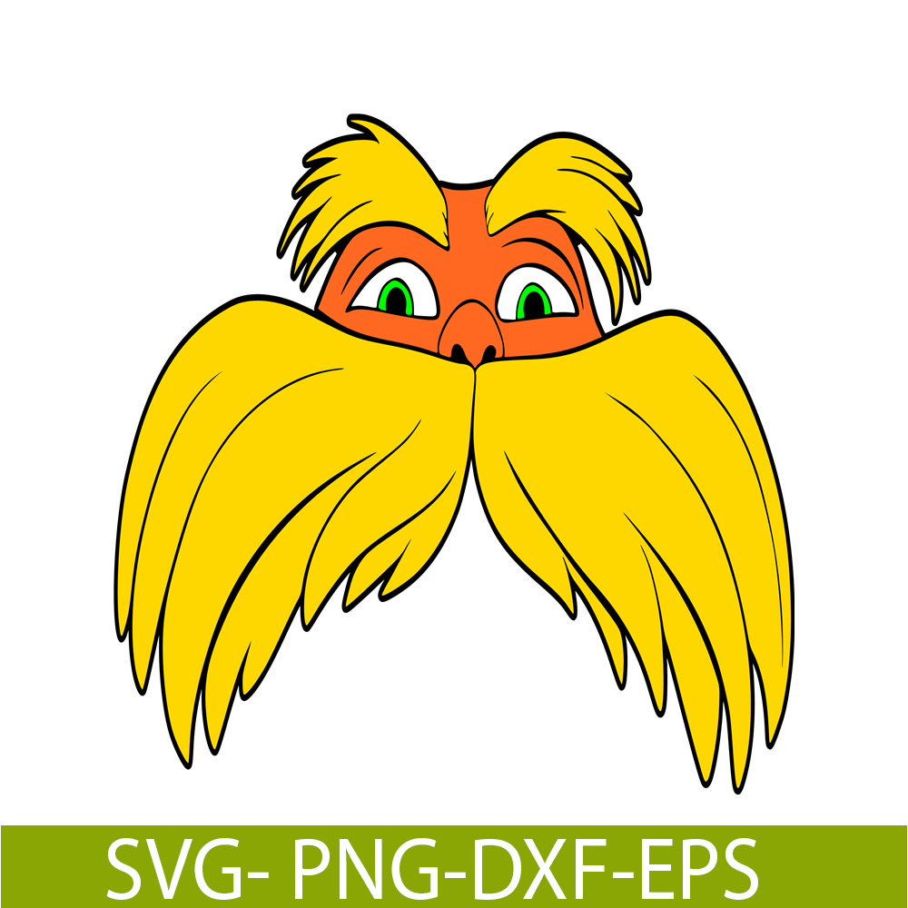 Lorax face SVG, Dr Seuss SVG, Dr. Seuss' the Lorax SVG DS105 | Inspire ...