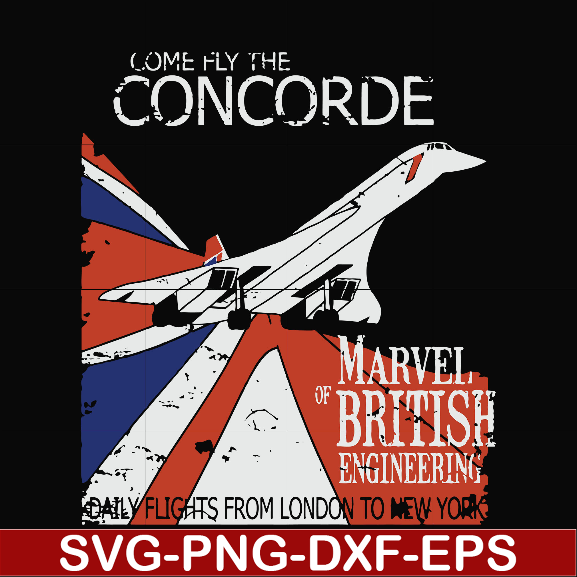 Come fly the concorde svg, Concorde Retro Vintage svg, png, - Inspire ...