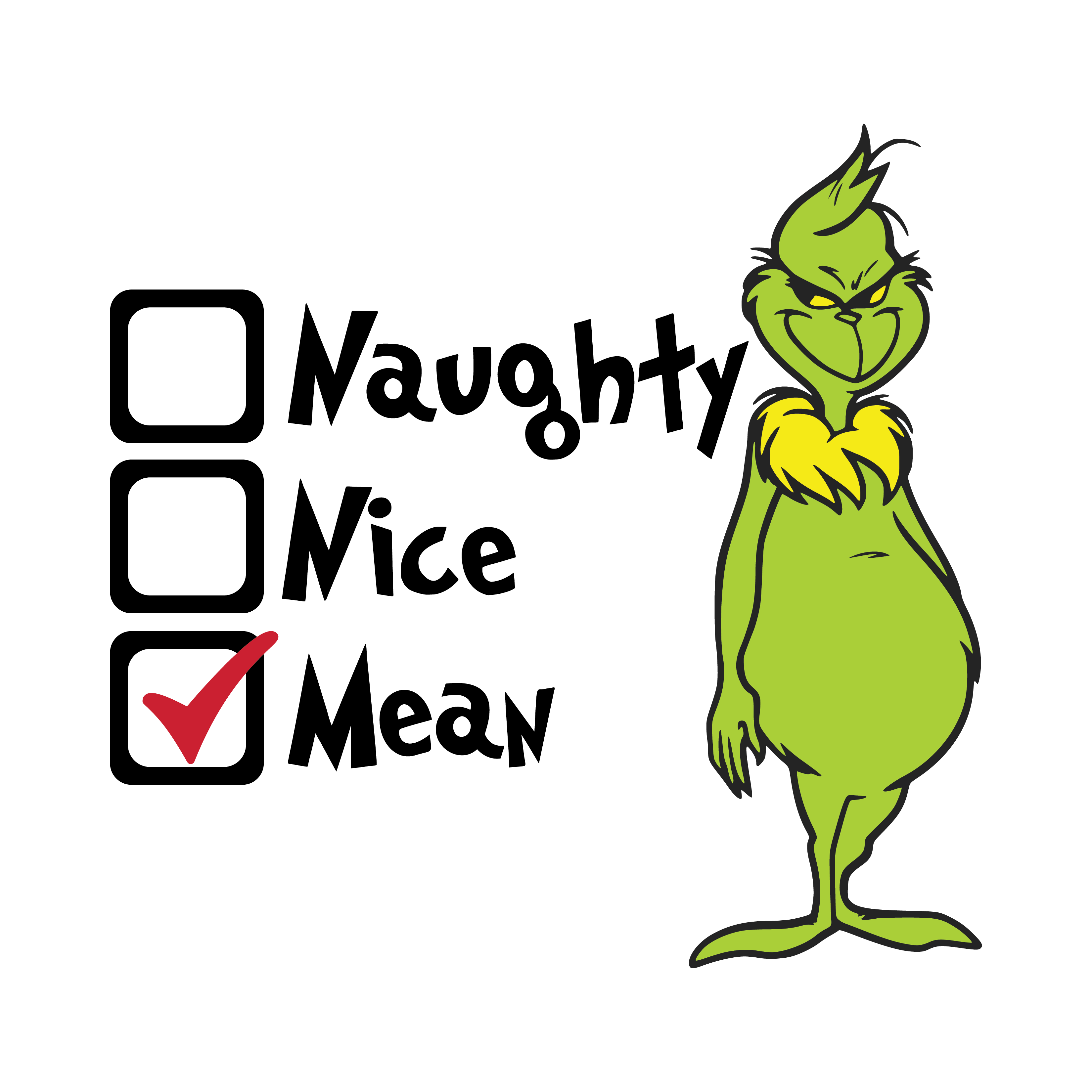 Grinch Naughty Nice Mean Svg, Grinch Christmas Svg, The Grin | Inspire ...