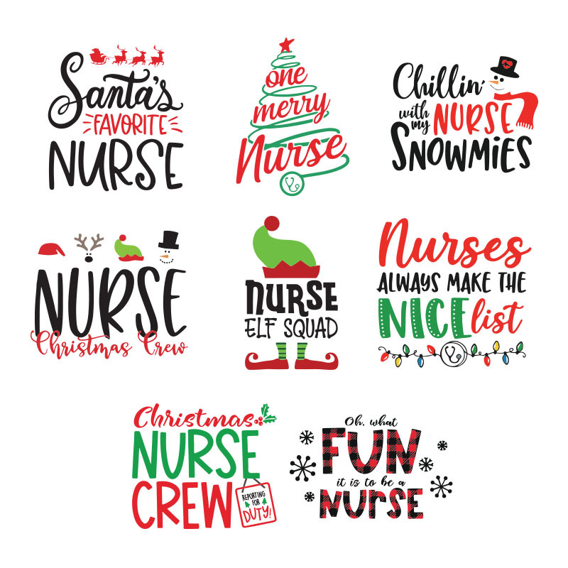 Christmas Nurse svg, bundle Elf squad svg, holiday nurse svg | Inspire ...