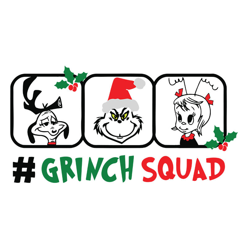 Grinch Squad Svg, Grinch Christmas Svg, Grinch Svg, Max, Cin | Inspire ...