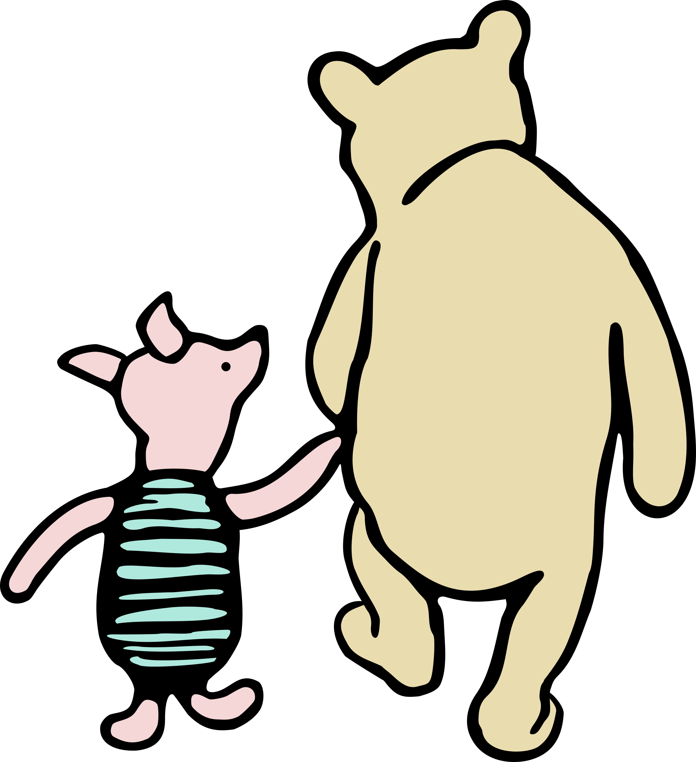 Pooh Piglet Walk Svg, Winnie The Pooh Svg, Winnie the pooh P | Inspire ...