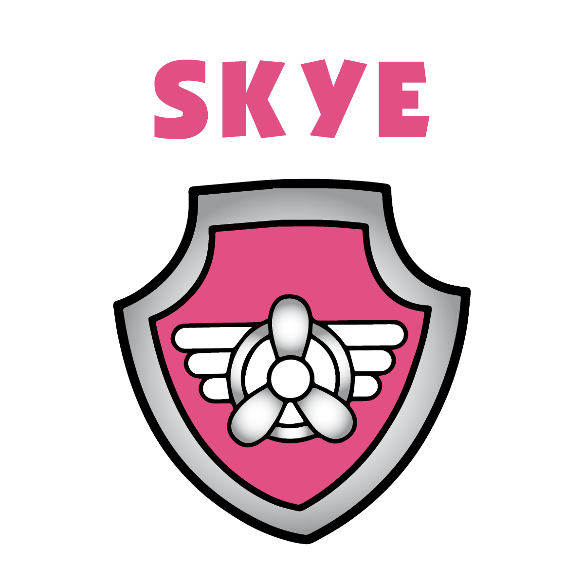 Paw Patrol Skye shield Png, Paw patrol Png, Paw patrol logo | Inspire ...