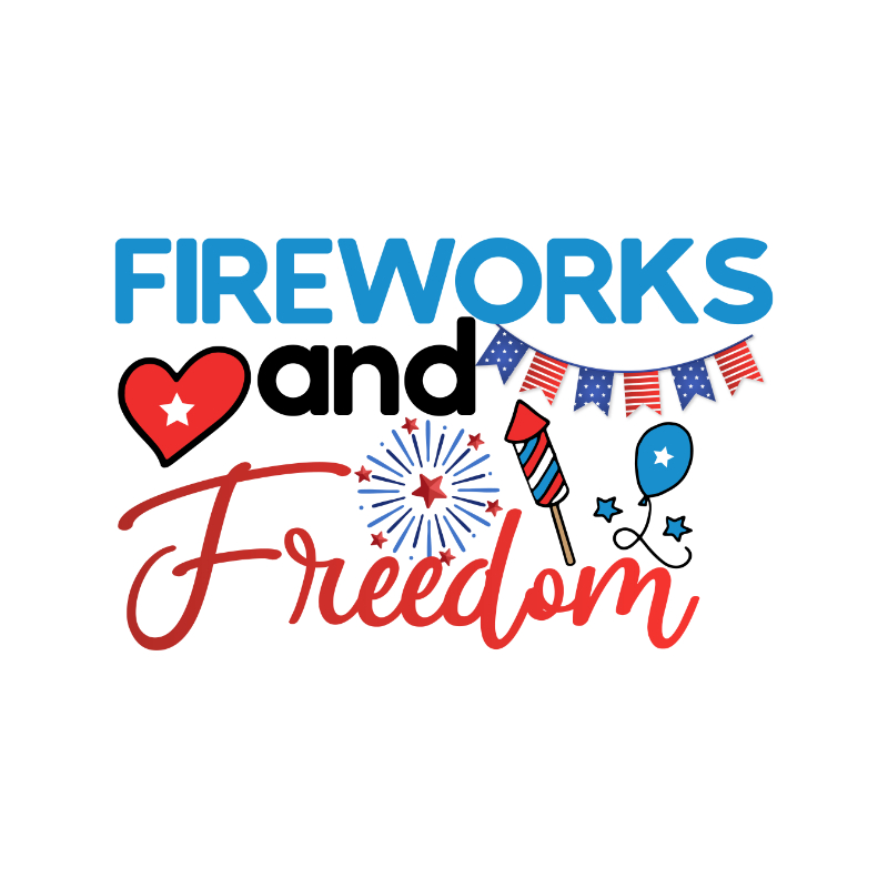 Fireworks And Freedom Svg, 4th of July Svg, Happy 4th Of Jul | Inspire ...