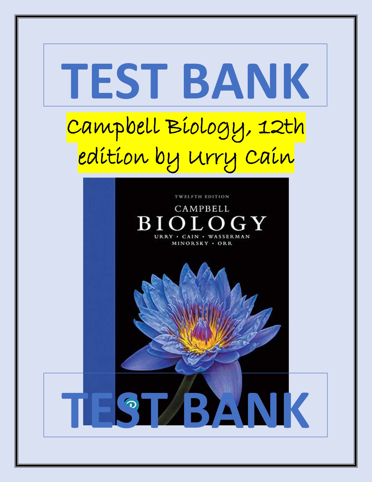 Test Bank Campbell Biology, 12th edition by Urry Cain Latest - Inspire ...