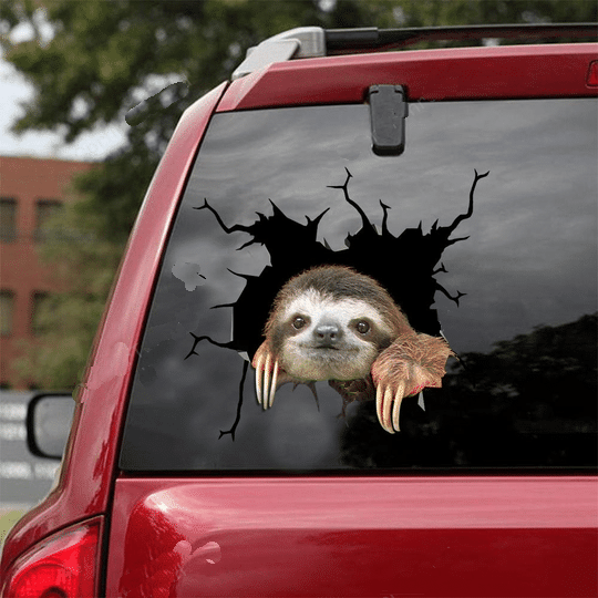 Sloth Car Window Decal Sloth Stickers Vinyl Decal Sloth Deca | Inspire ...
