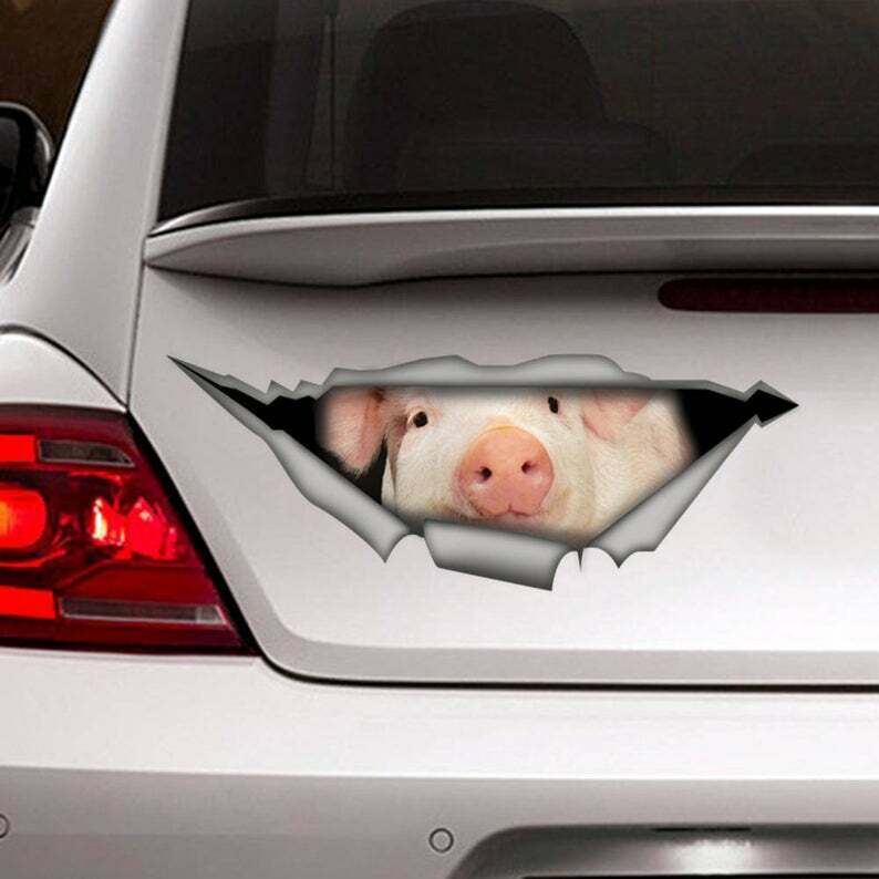 Pig Car Window Decal Pig Stickers Vinyl Decal Pig Decal Wate | Inspire ...