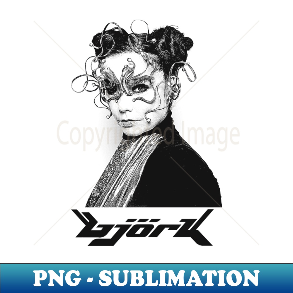 Bjork - High-Resolution PNG Sublimation File - Bold & Eye-ca - Inspire ...