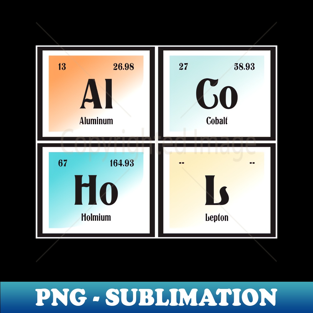Alcohol Periodic Table - High-Quality PNG Sublimation Downl | Inspire ...