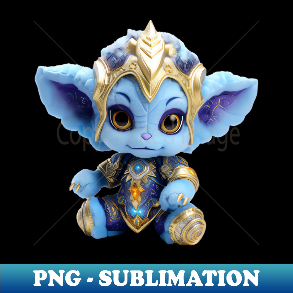 Cute Blue Royal Alien Plushie Design - Premium Sublimation D | Inspire ...