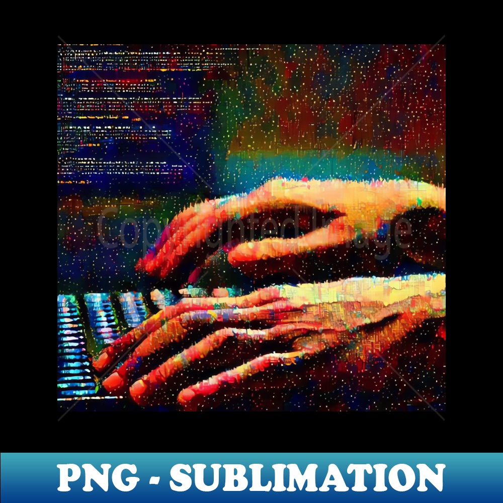 Coding hands - PNG Sublimation Digital Download - Unlock Vib | Inspire Uplift