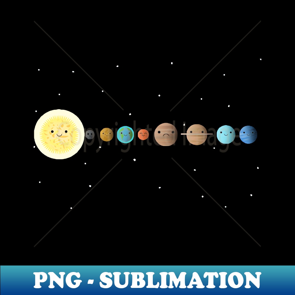 Cute Solar System - Aesthetic Sublimation Digital File - Tra | Inspire ...
