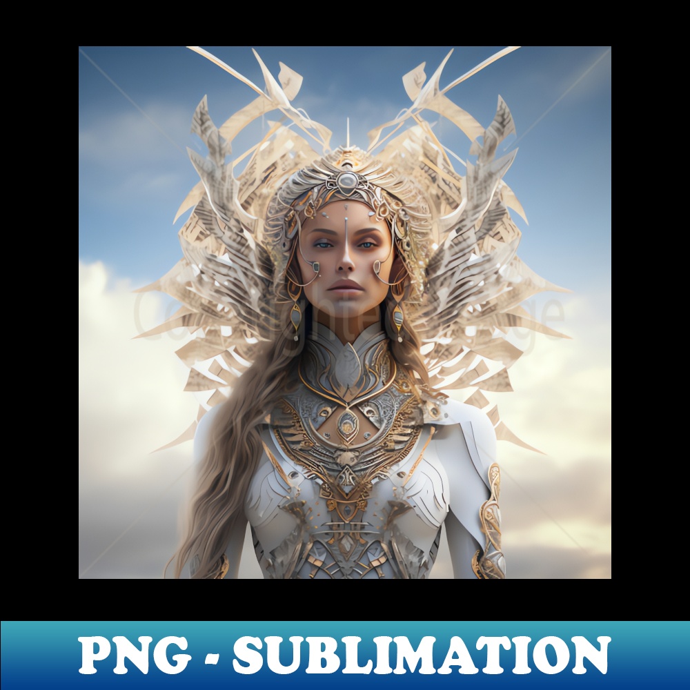 Divine Feminine Goddess - PNG Transparent Sublimation Design | Inspire Uplift