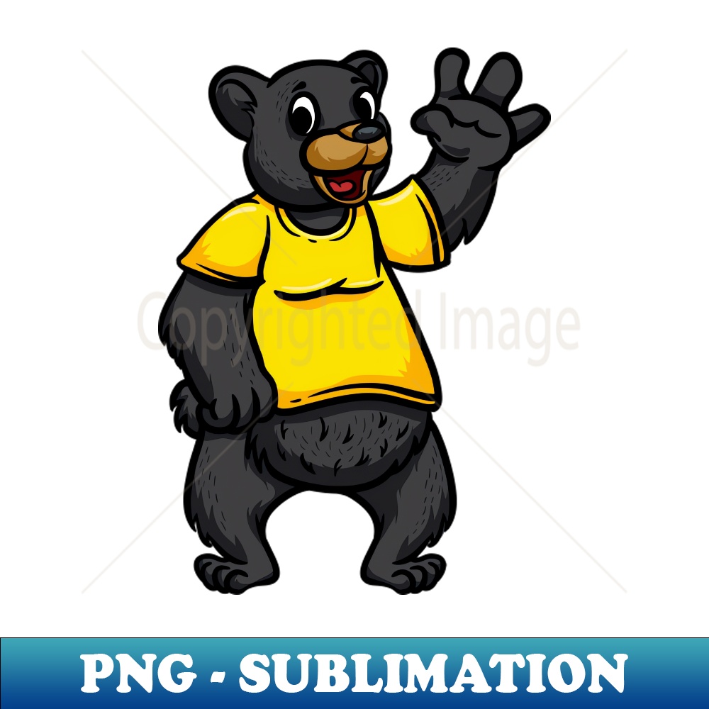 Cute Anthropomorphic Human-like Cartoon Character Black Bear | Inspire ...