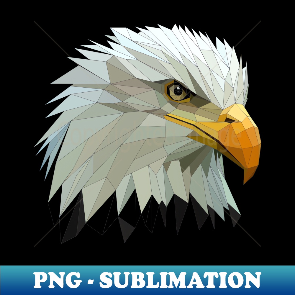 Artistic Polygon Bald Eagle - Vintage Sublimation PNG Downlo | Inspire ...