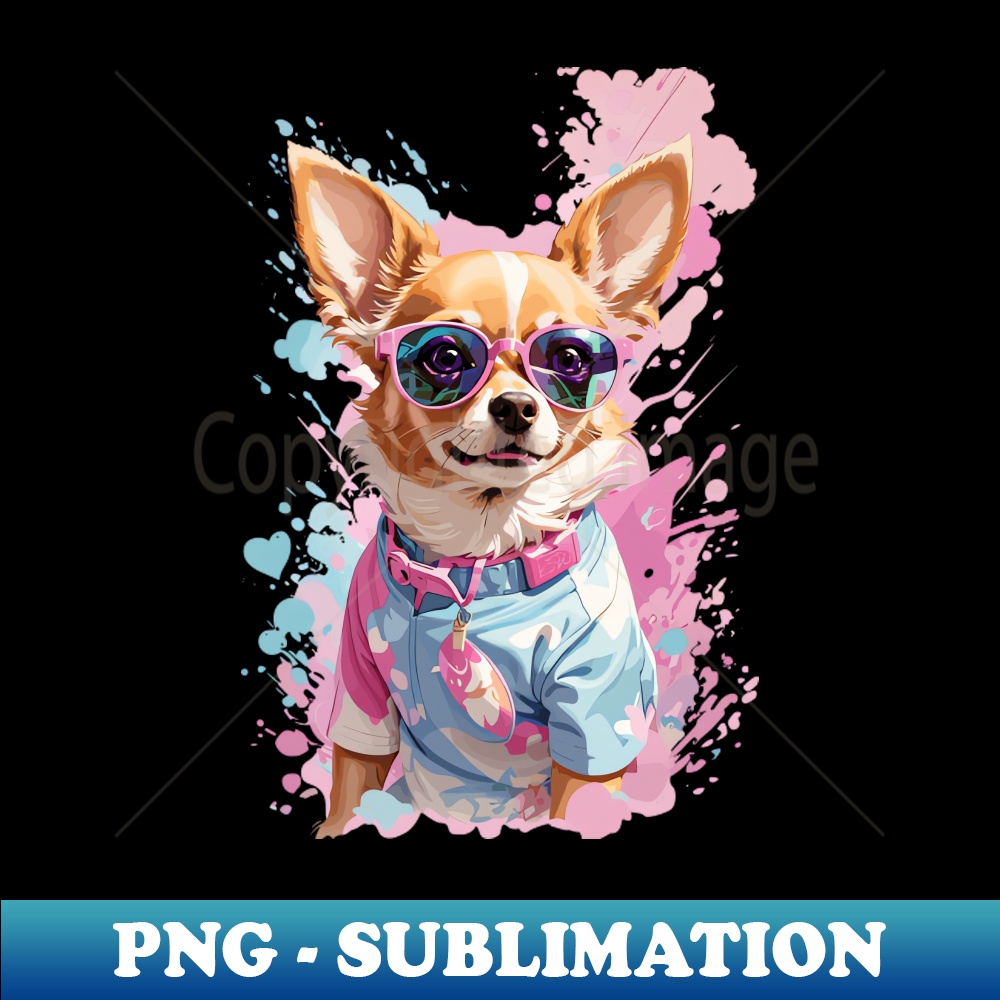 Chihuahua Colour Explosion Dog Design - High-Quality PNG Sub | Inspire ...