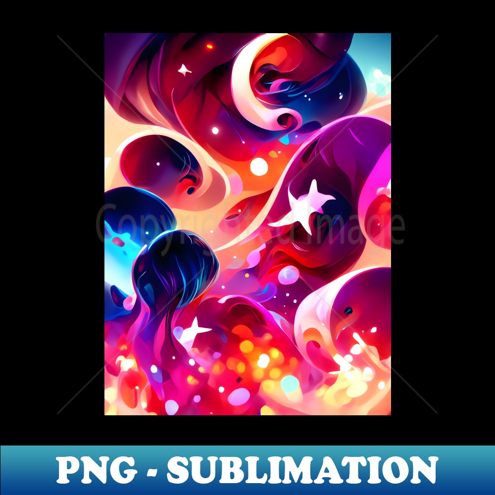 Sea of Stars Fluid Abstract Pattern - PNG Transparent Digita - Inspire ...