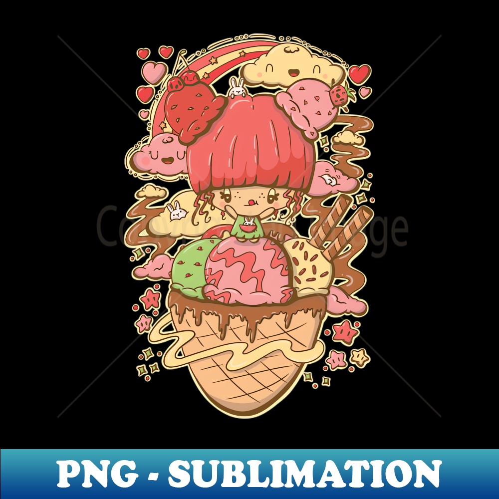 Cute strawberry and cherry ice cream bubble head cutie - Sub | Inspire ...