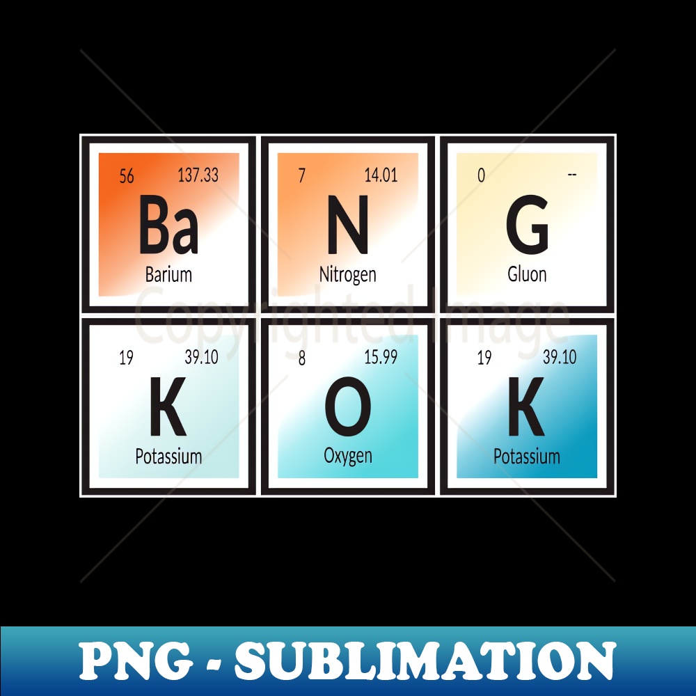 Bangkok City Periodic Table of Elements - Sublimation-Ready - Inspire ...