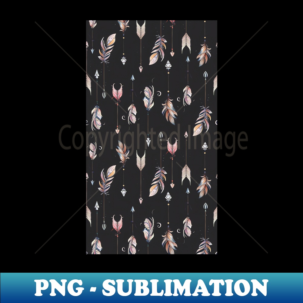 Boho Feather Arrows Pattern - Unique Sublimation PNG Downloa | Inspire ...