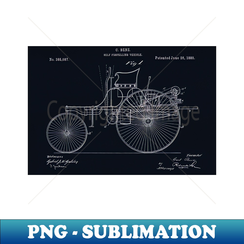 Benz 1888 self propelling vehicle - Decorative Sublimation P | Inspire ...