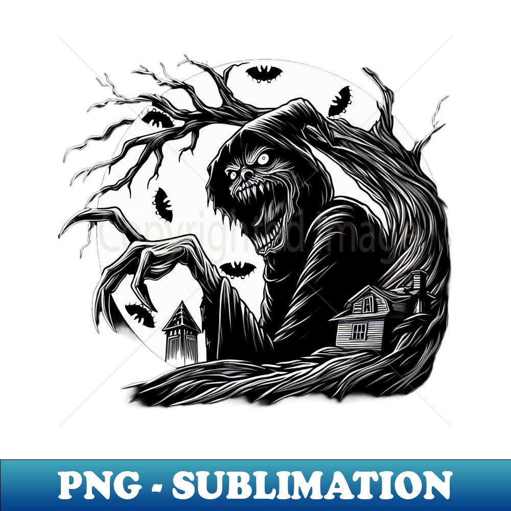 Scary Monster inside the Tree house - Modern Sublimation PNG | Inspire ...