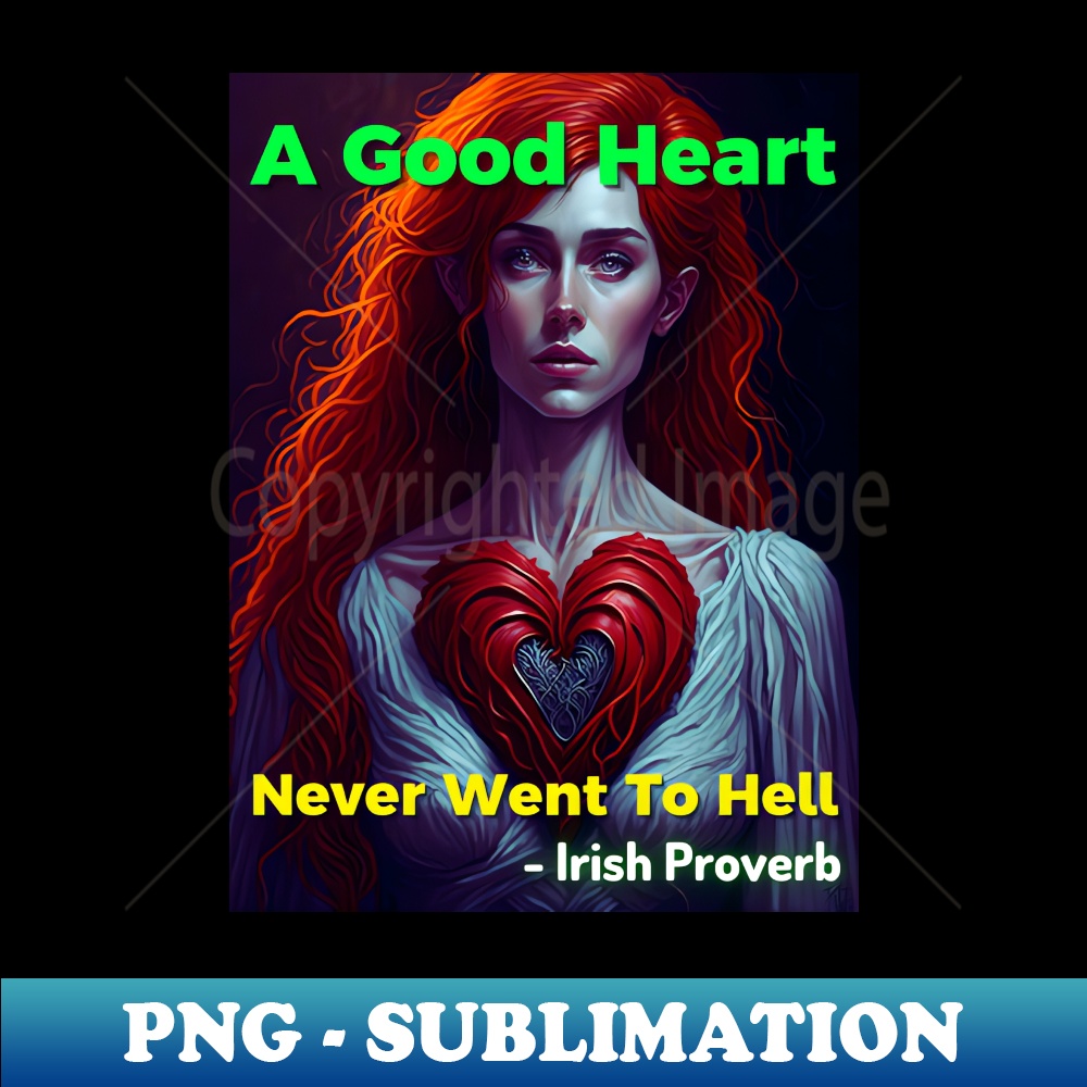 Irish Proverb - A Good Heart Never Went To Hell - Aesthetic | Inspire ...