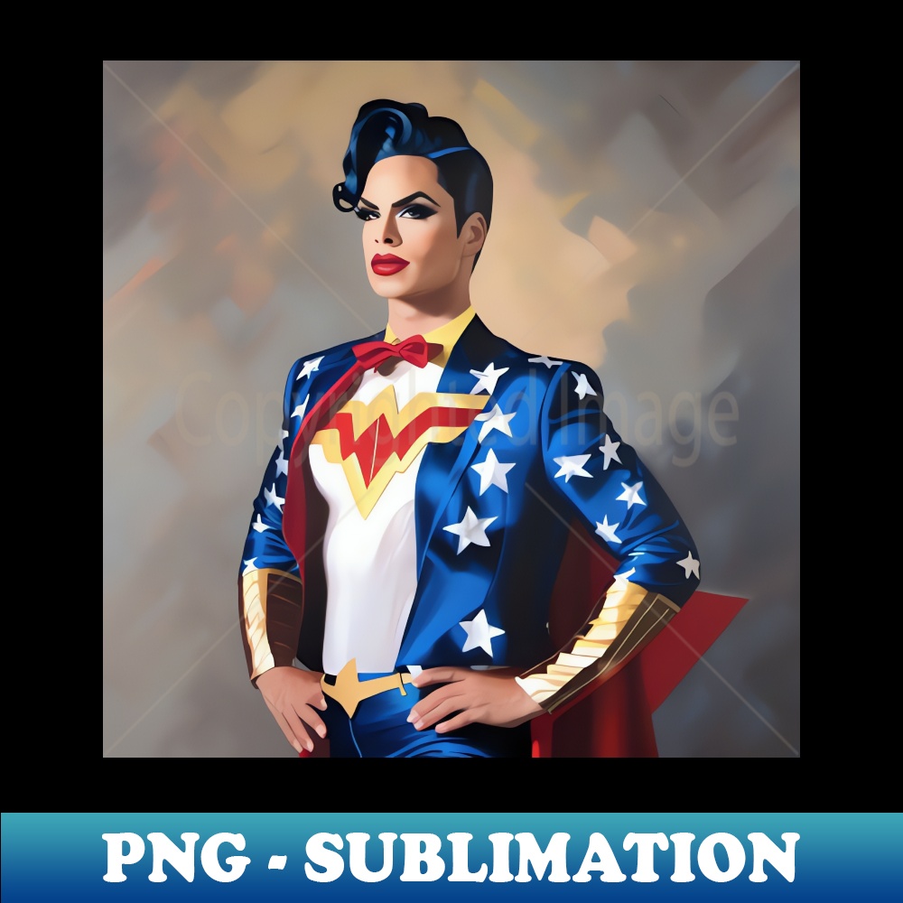 Drag King Wonder Woman - High-Resolution PNG Sublimation Fil | Inspire ...