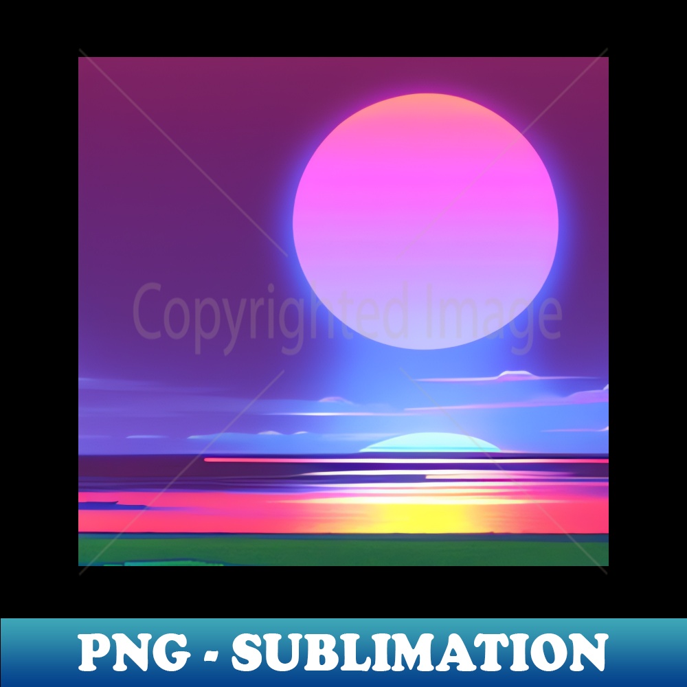 Into the Synthwave Sunset - PNG Transparent Sublimation File | Inspire ...