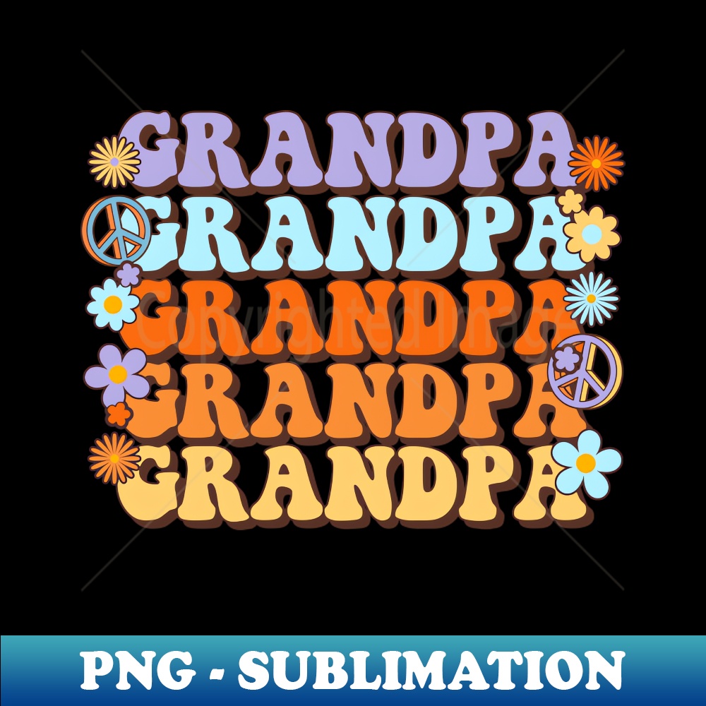 Retro Groovy Grandpa Matching Family Birthday Party 1st Birt | Inspire ...